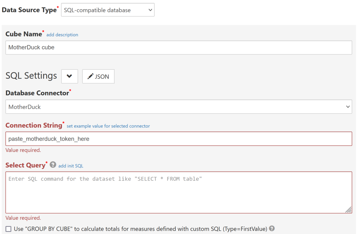 DuckDB/MotherDuck pivot table reports | SeekTable